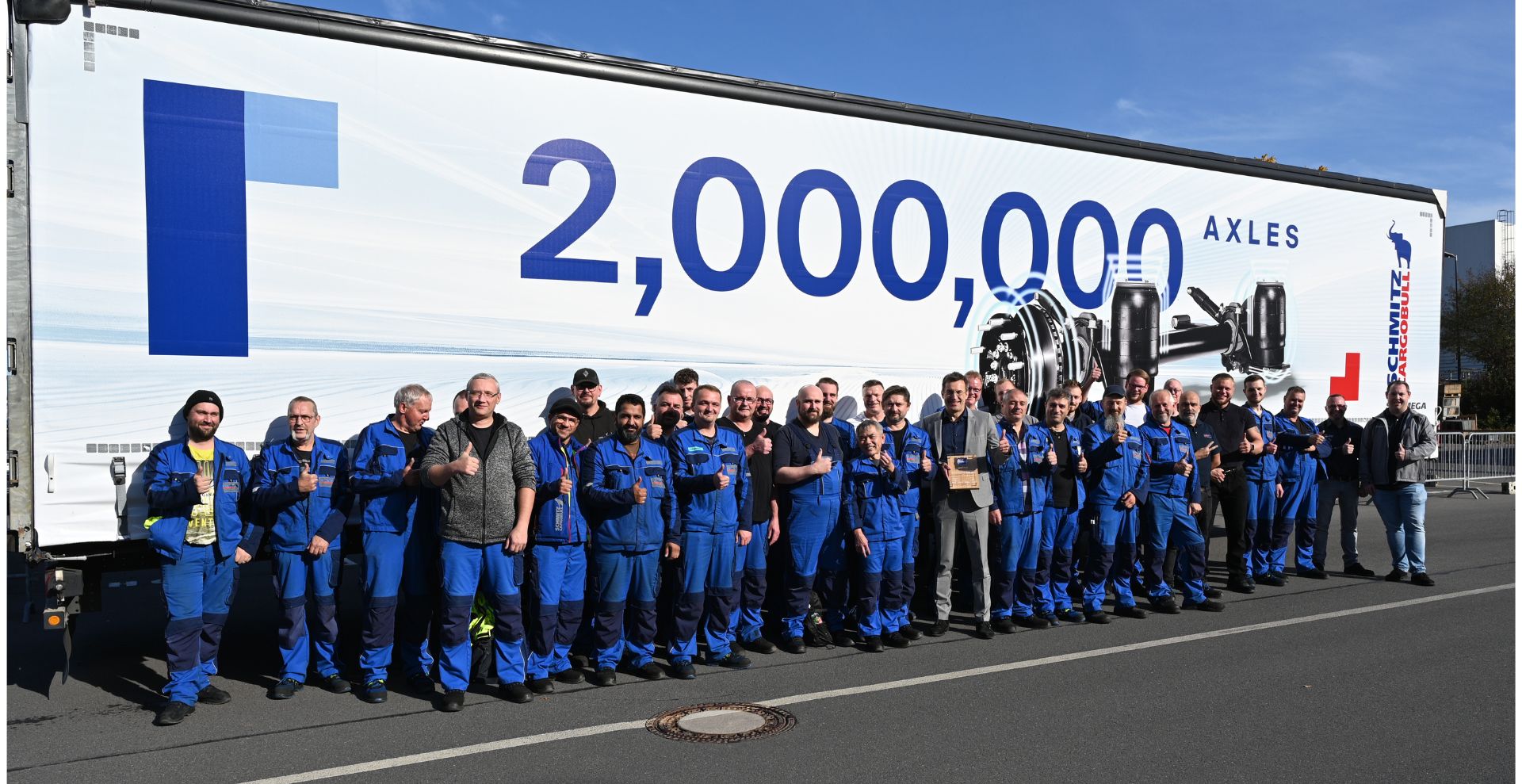 Schmitz Cargobull celebrates the production of its 2,000,000th axle