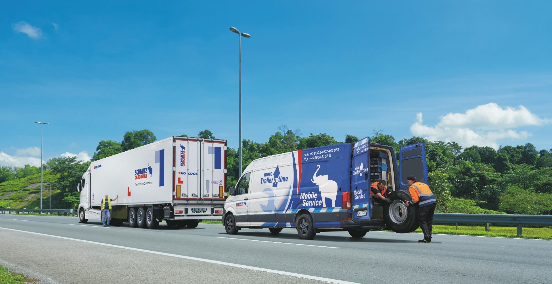 Maximum uptime with a strong network and mobile service van fleet